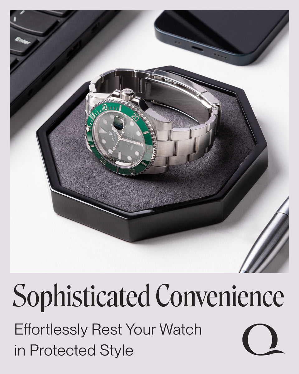 Qwatch Octagon Watch Pad Cushion: Elegant Wooden Watch Pad with ...